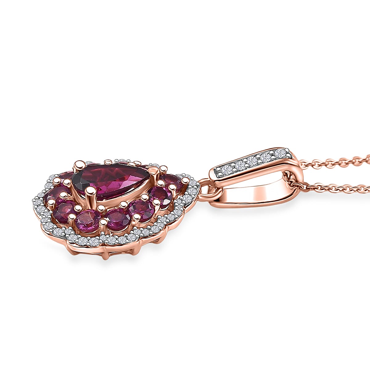 Crown Teardrop Radiant Ember Garnet Pendant — Passion, Warmth & Inner ...