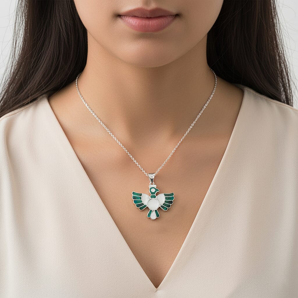 Peruvian Artistry Multi Gemstone Colca Condor Pendant — A Symbol of Fr ...